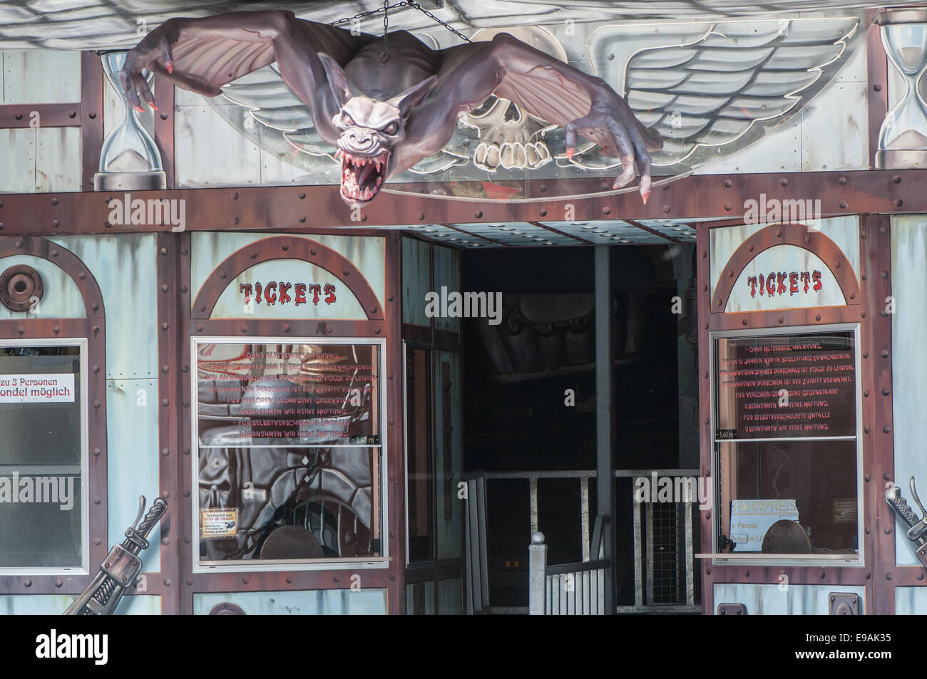Ghost train on a fair in Frankfurt Stock Photo - Alamy