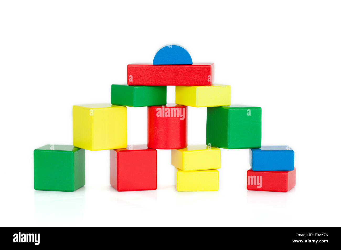 Rectangle blocks wooden tower Cut Out Stock Images & Pictures - Alamy