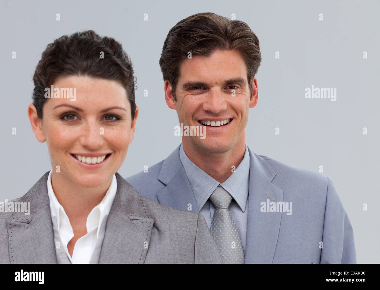 Two co workers smiling hi-res stock photography and images - Alamy