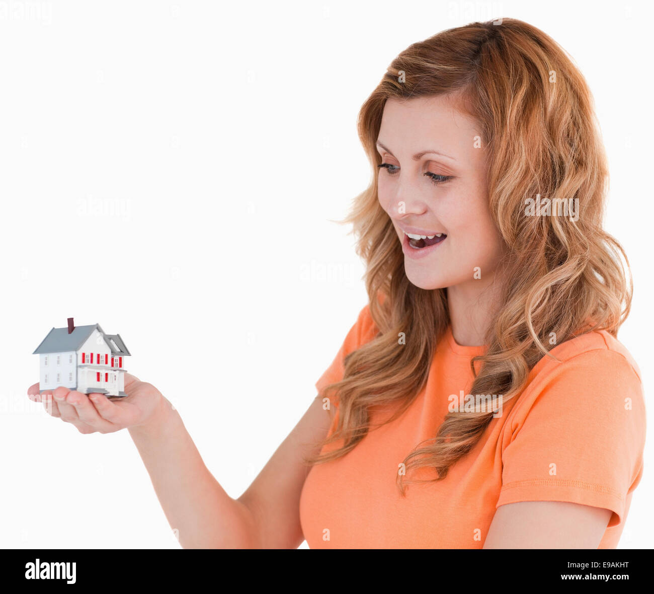 Woman house window Cut Out Stock Images & Pictures - Alamy