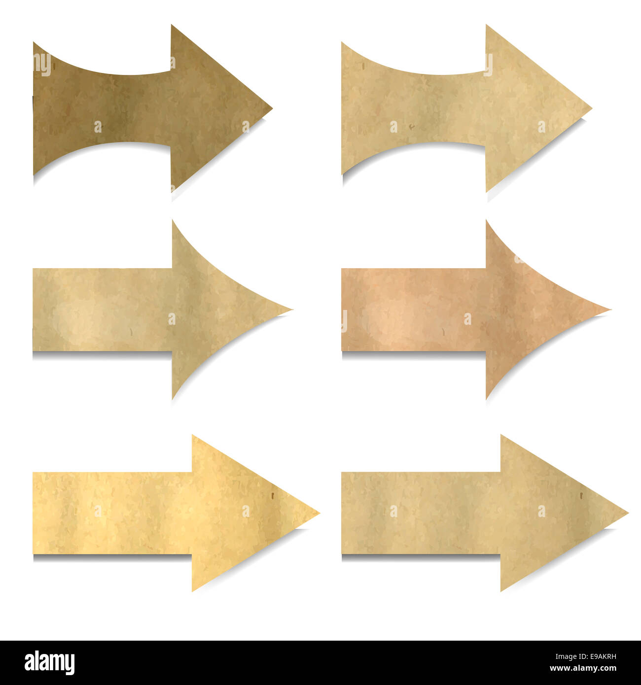 Vintage Paper Arrows Set Stock Photo - Alamy