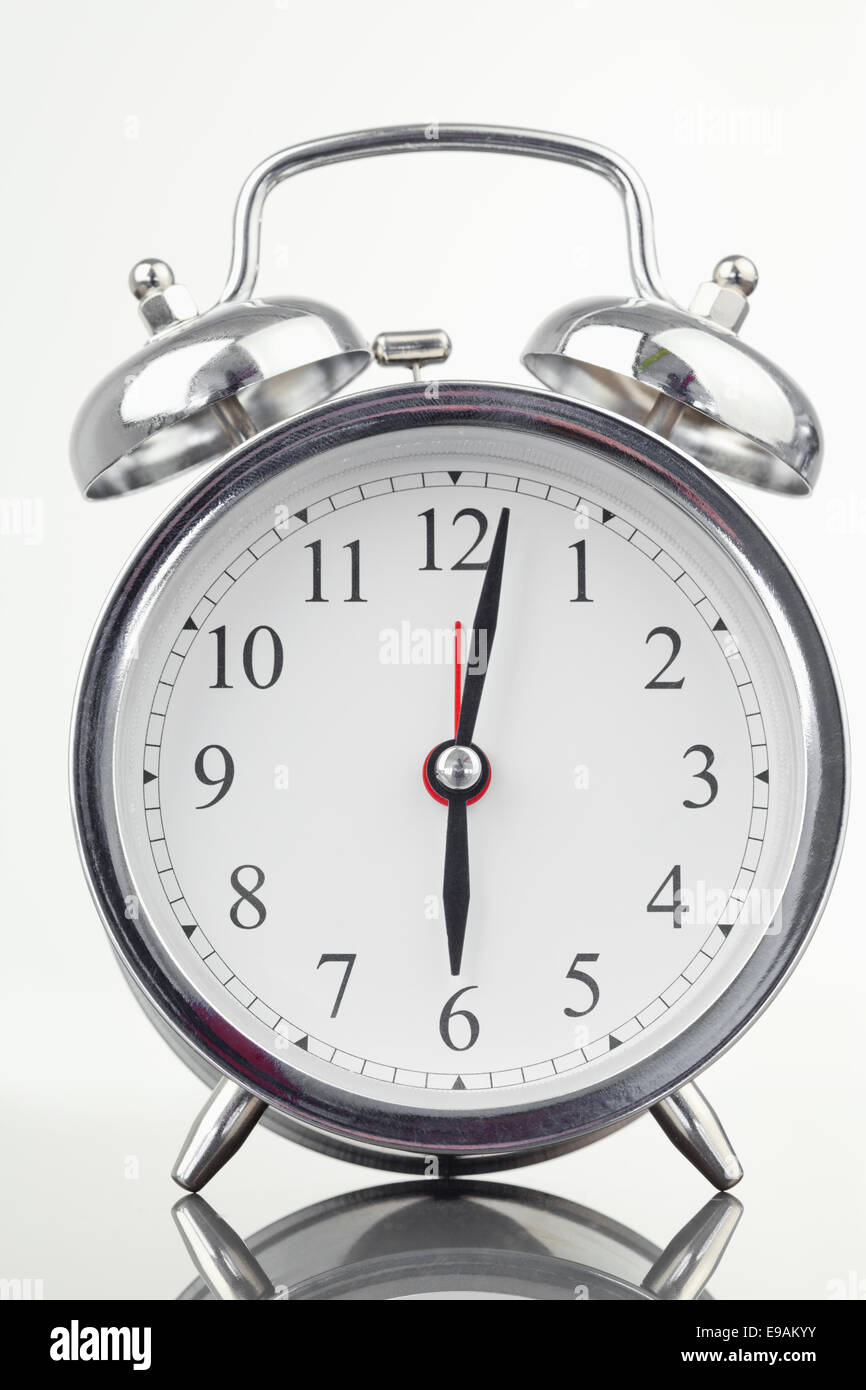 Alarm clock isolated Stock Photo - Alamy