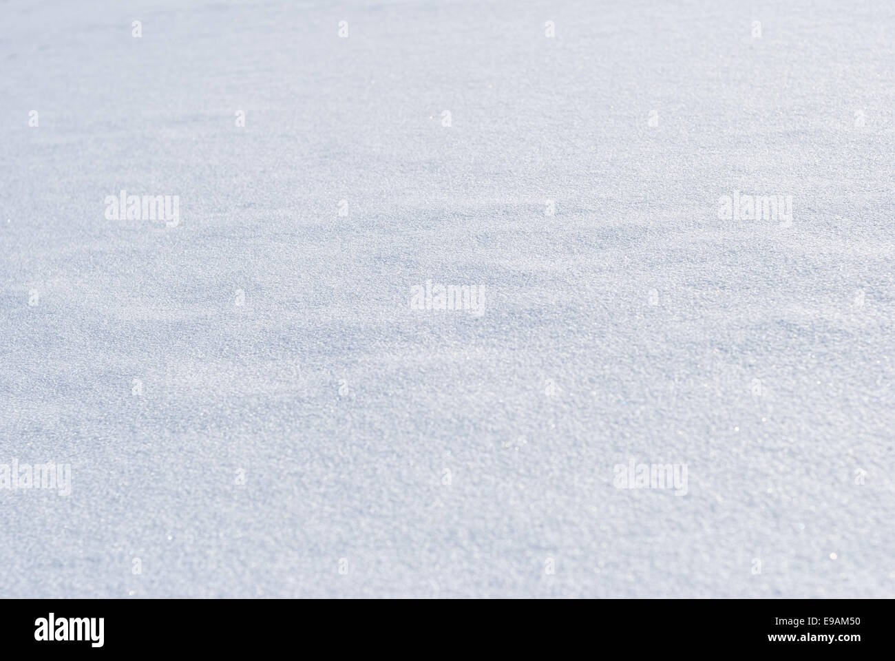 Snow surface in perspective. Shallow DOF Stock Photo - Alamy