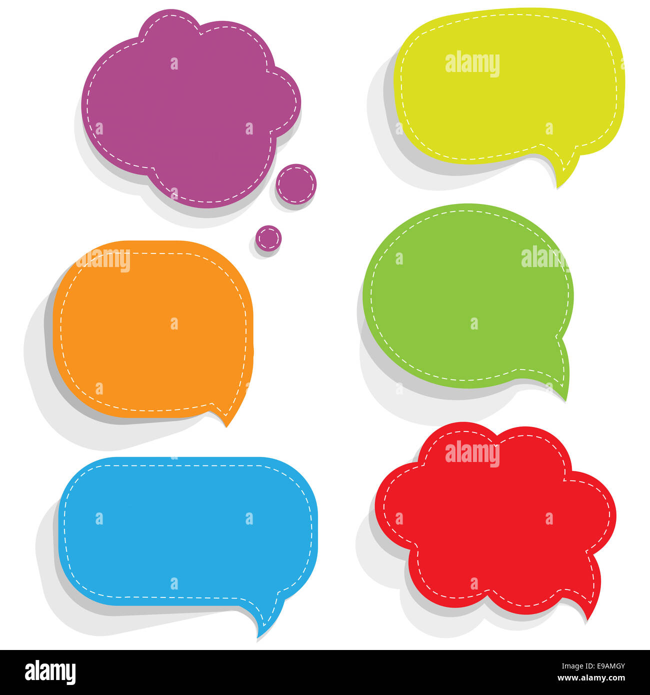 Color speech bubbles blank label Cut Out Stock Images & Pictures - Alamy