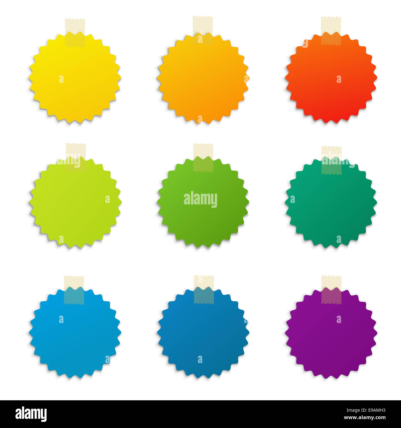 Color Labels Set Stock Photo - Alamy