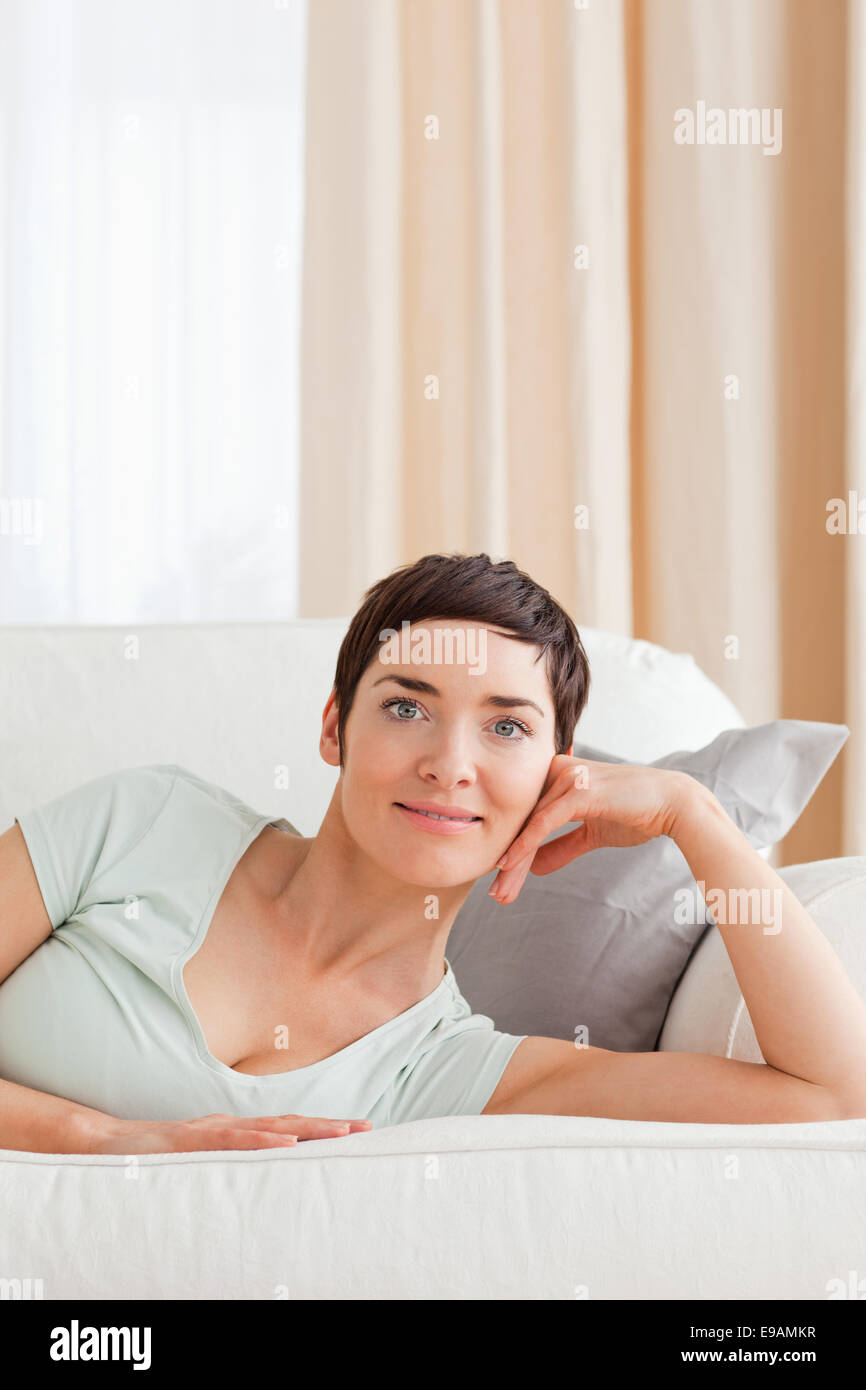 Portrait of a woman relaxing Stock Photo - Alamy