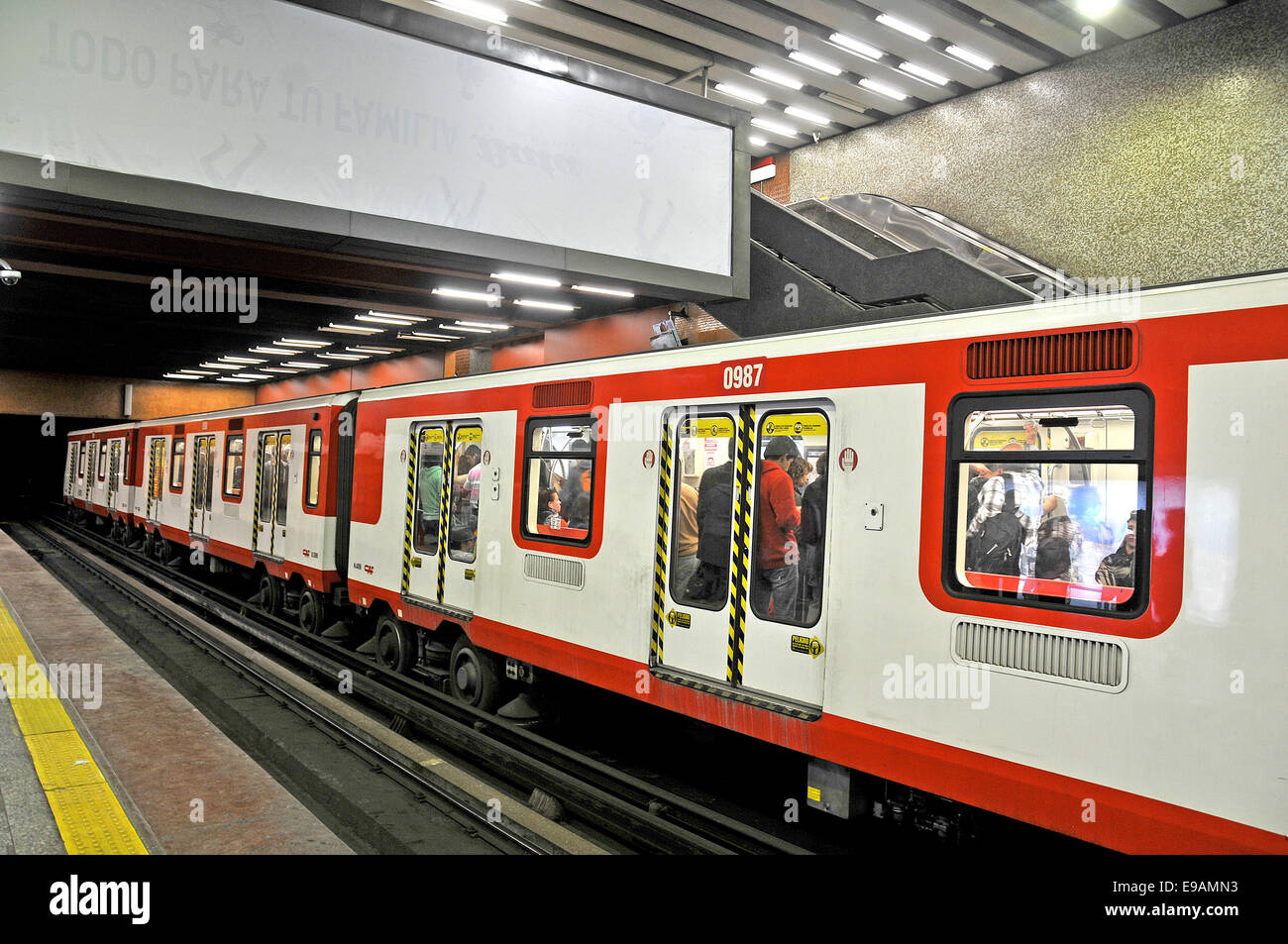 subway Santiago Chile Stock Photo - Alamy