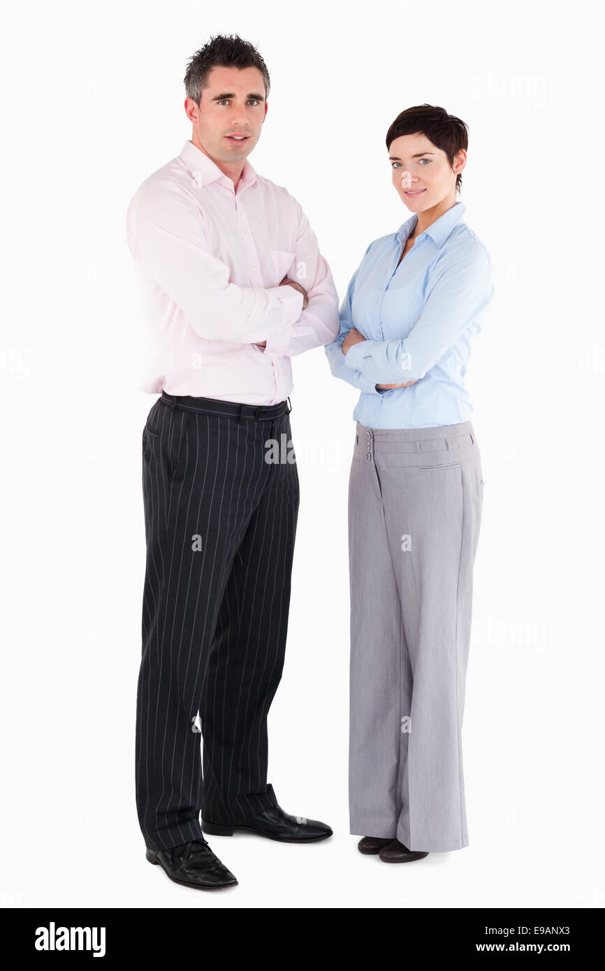 Office workers standing up Stock Photo - Alamy
