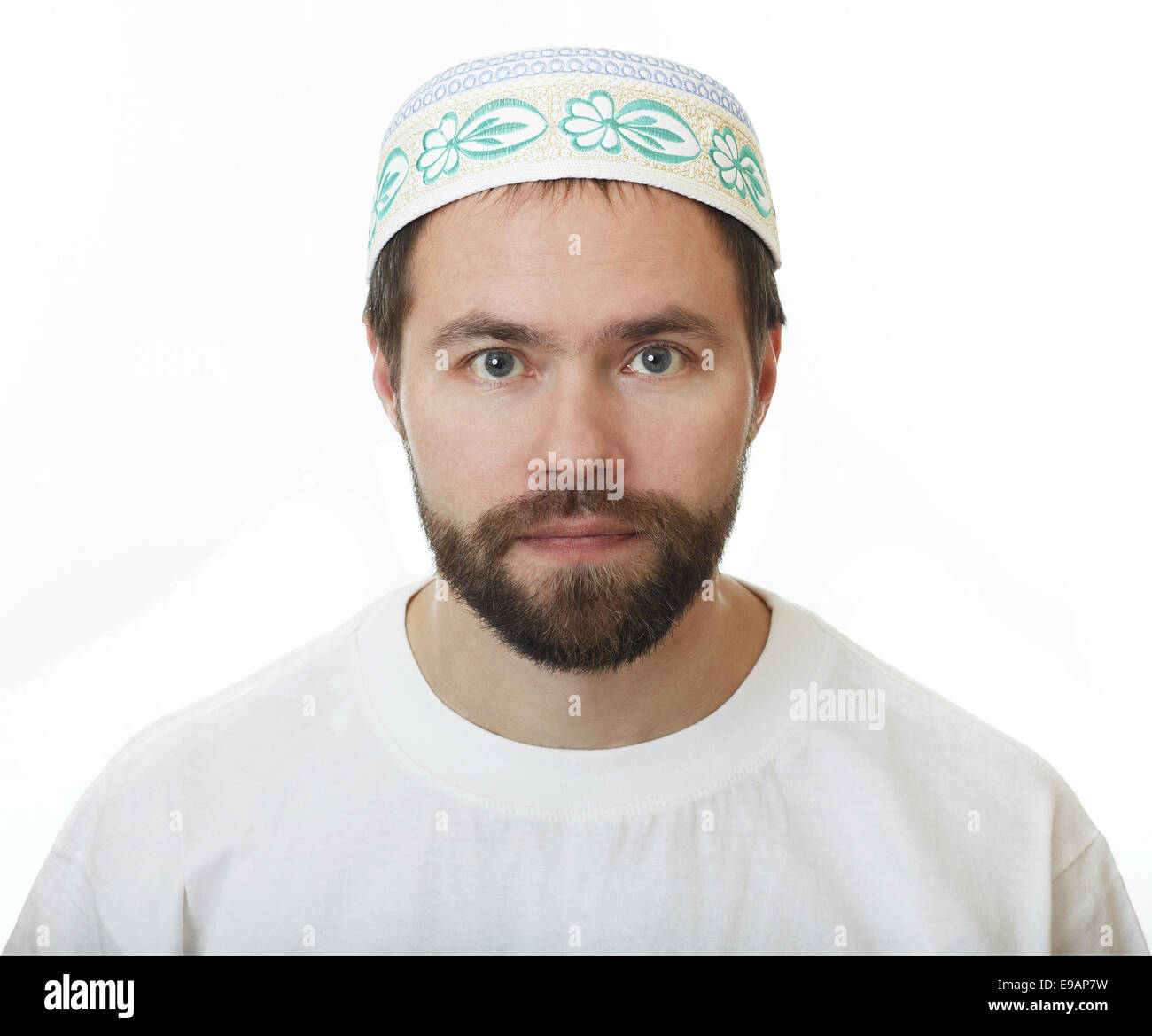 Man with a beard in the skullcap Stock Photo - Alamy