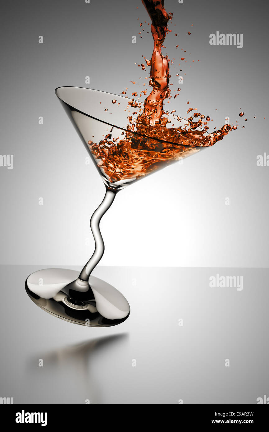 cocktail glass splash Stock Photo - Alamy