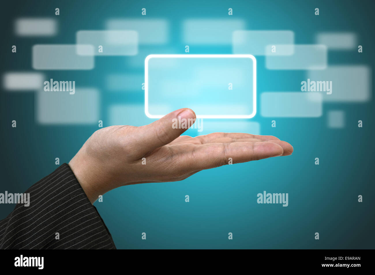 Hand Hold Button Stock Photo - Alamy