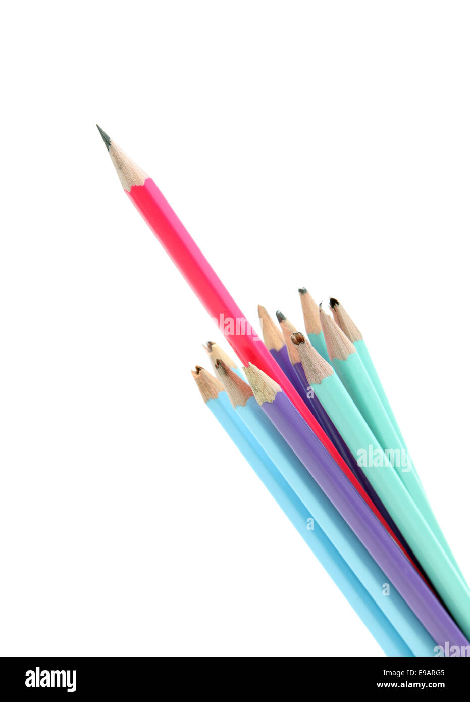 red Pencil, Leader Concept Stock Photo - Alamy