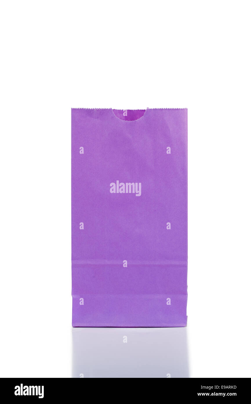 Purple paper bag Stock Photo - Alamy