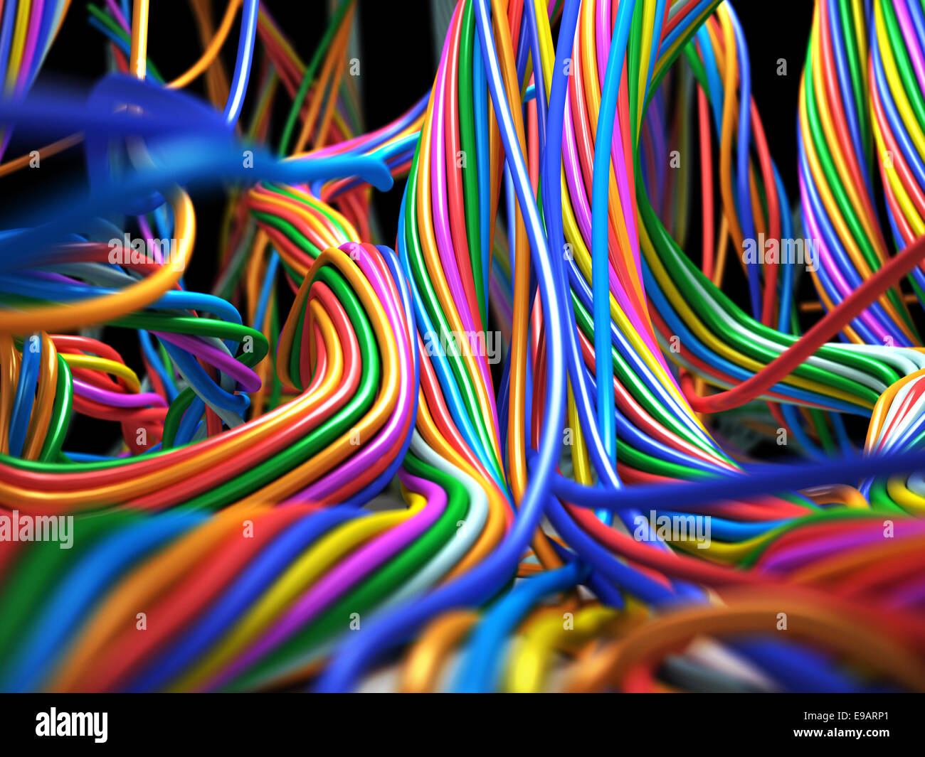 Cable cables cabling wire wires hi-res stock photography and images - Alamy