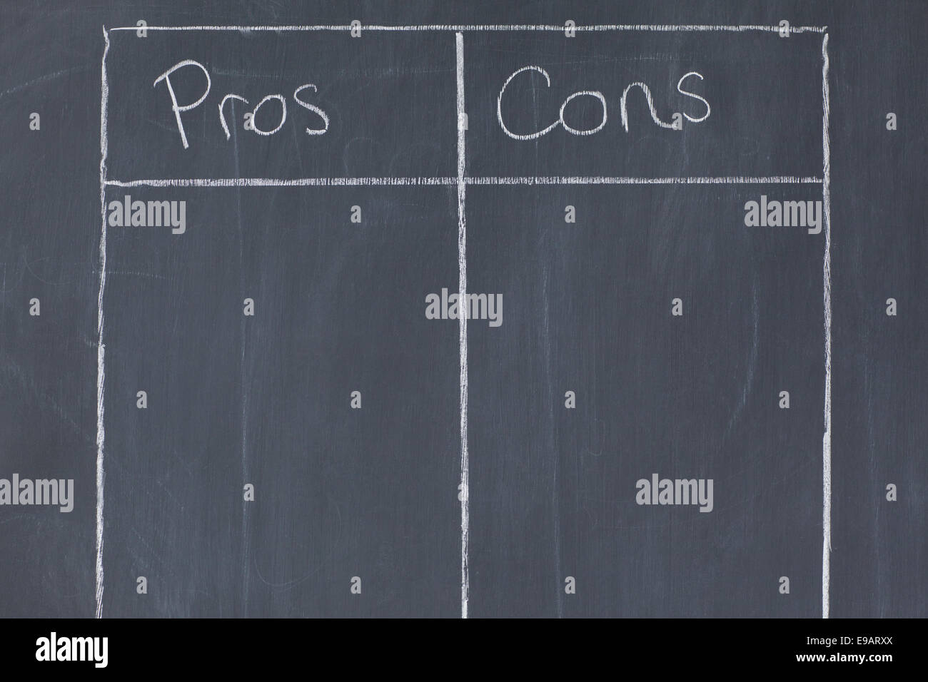 Child writing pros cons hi-res stock photography and images - Alamy