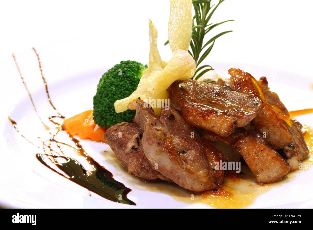 Gourmet grilled Duck steak Stock Photo - Alamy