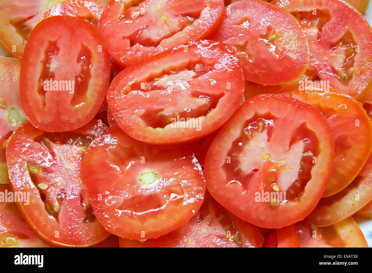 Fresh Sliced Tomato Stock Photo - Alamy