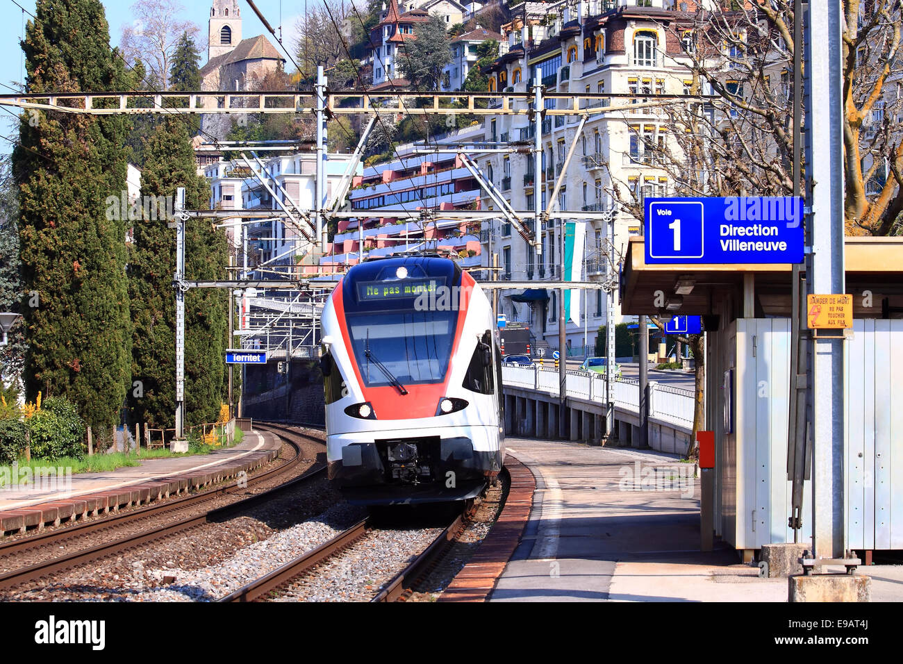 Modern train track hi-res stock photography and images - Alamy