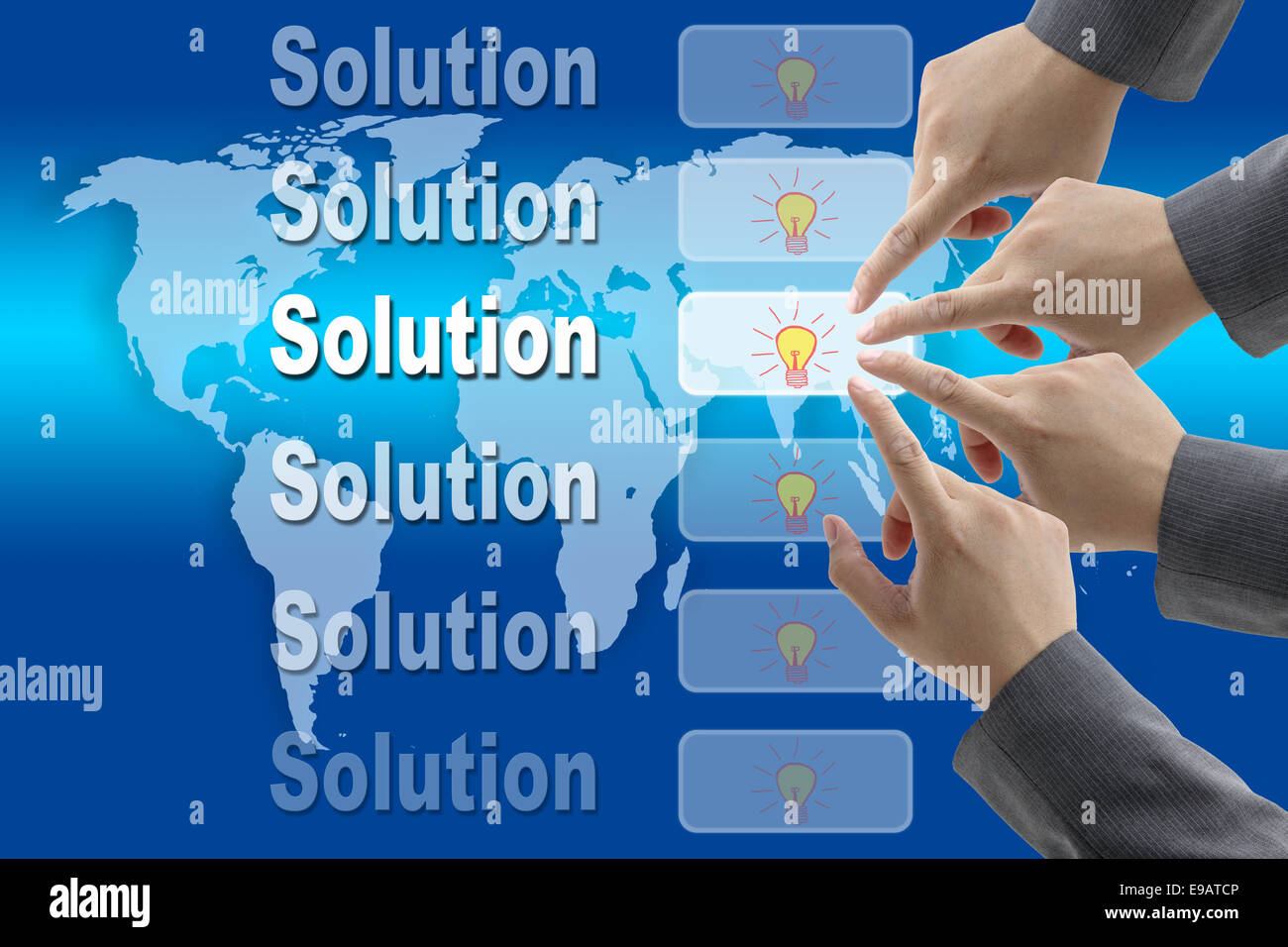 Business solution handshake hi-res stock photography and images - Alamy