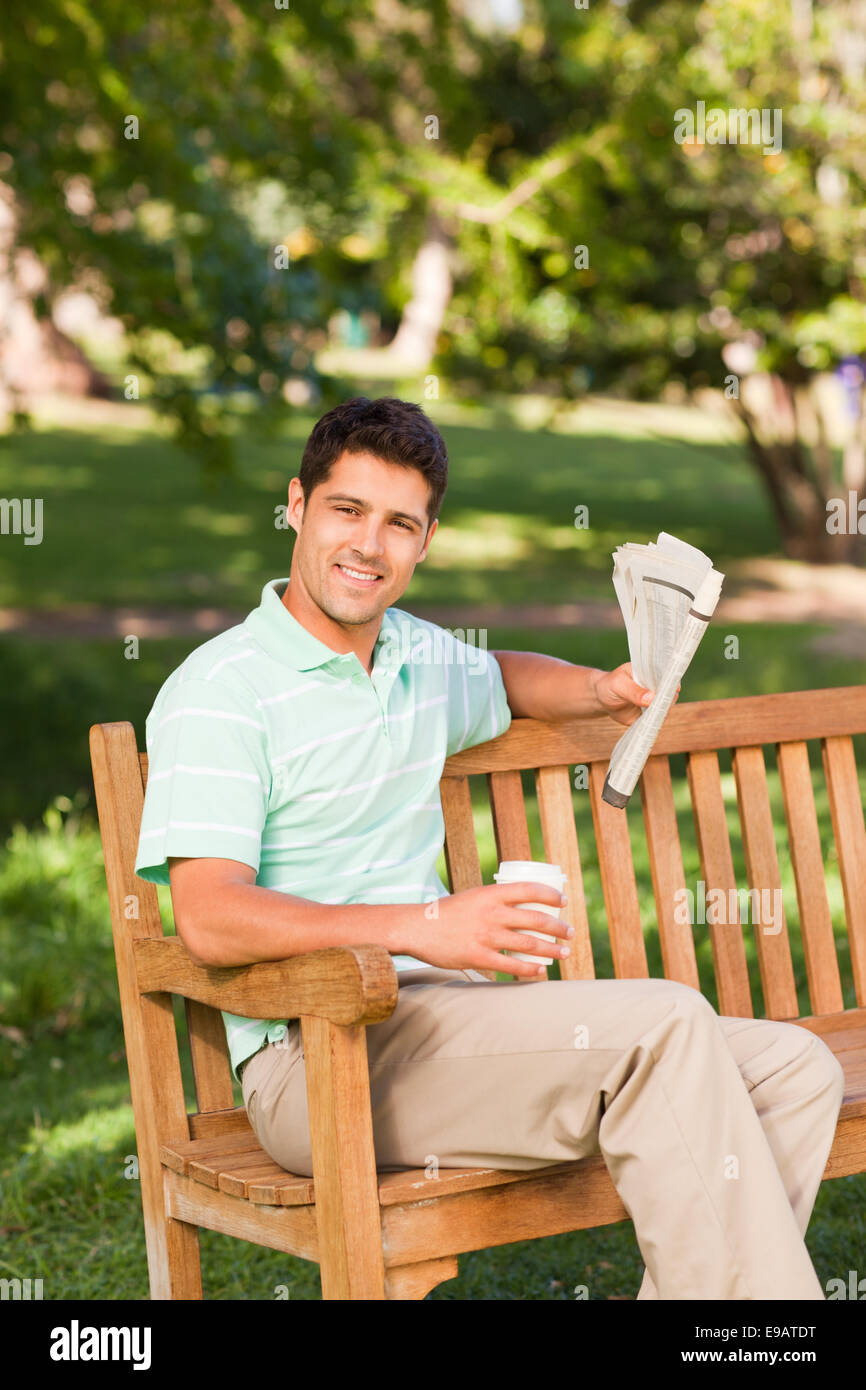 Man with a paper Stock Photo - Alamy