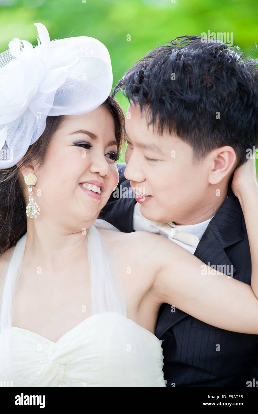 Romantic Wedding Couples Stock Photo - Alamy