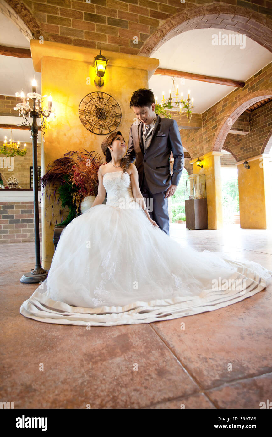 couples wedding indoor Stock Photo - Alamy