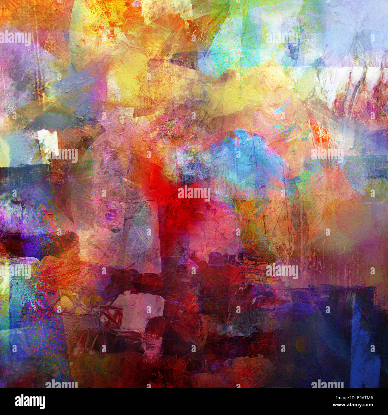 Blue purple mixed media art hi-res stock photography and images - Alamy