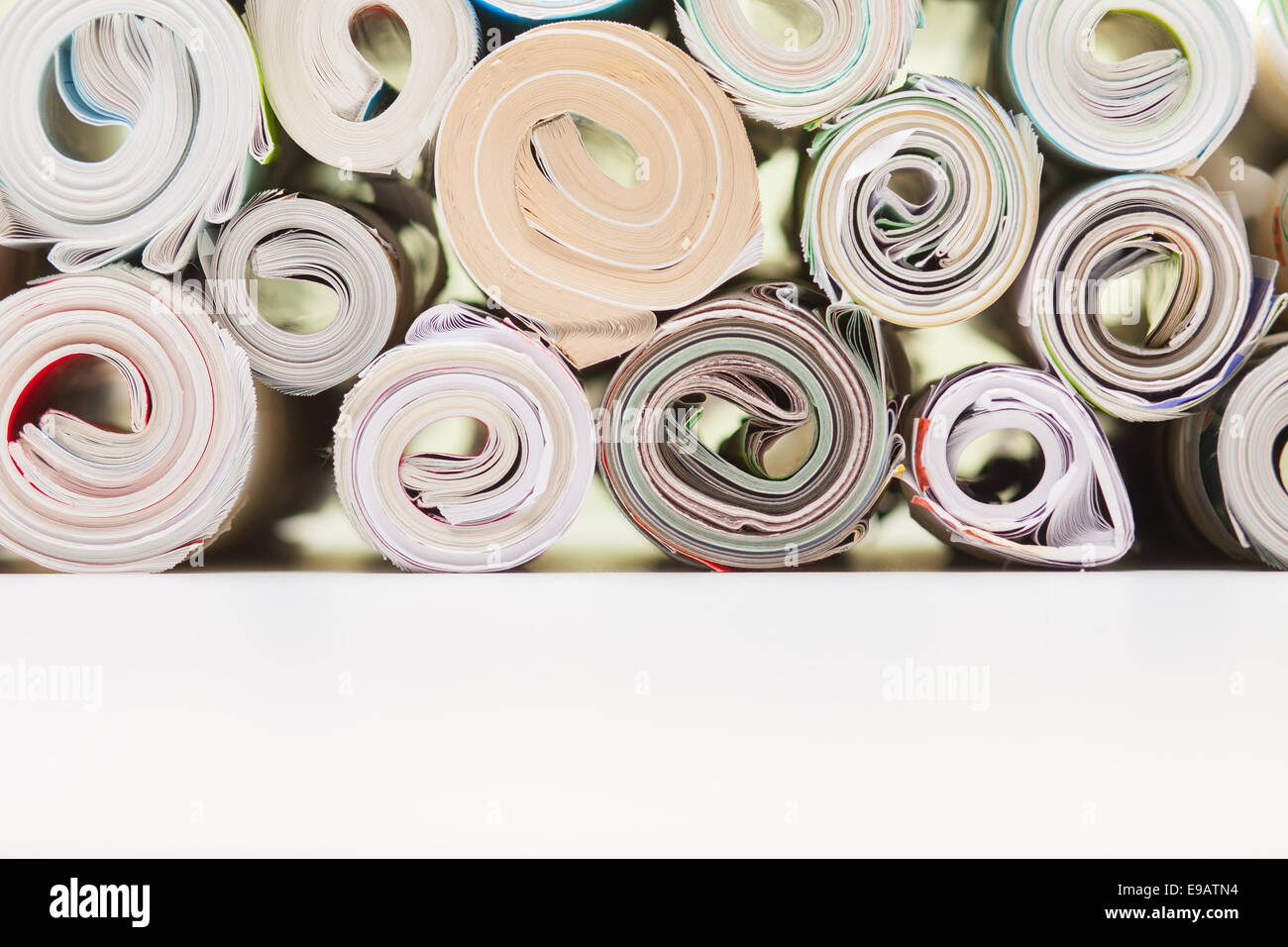 rolls of paper for recycling Stock Photo - Alamy