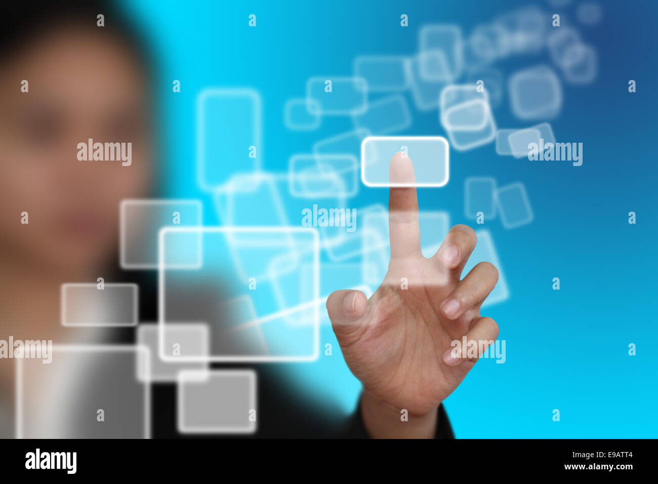 virtual touch screen interface Stock Photo - Alamy
