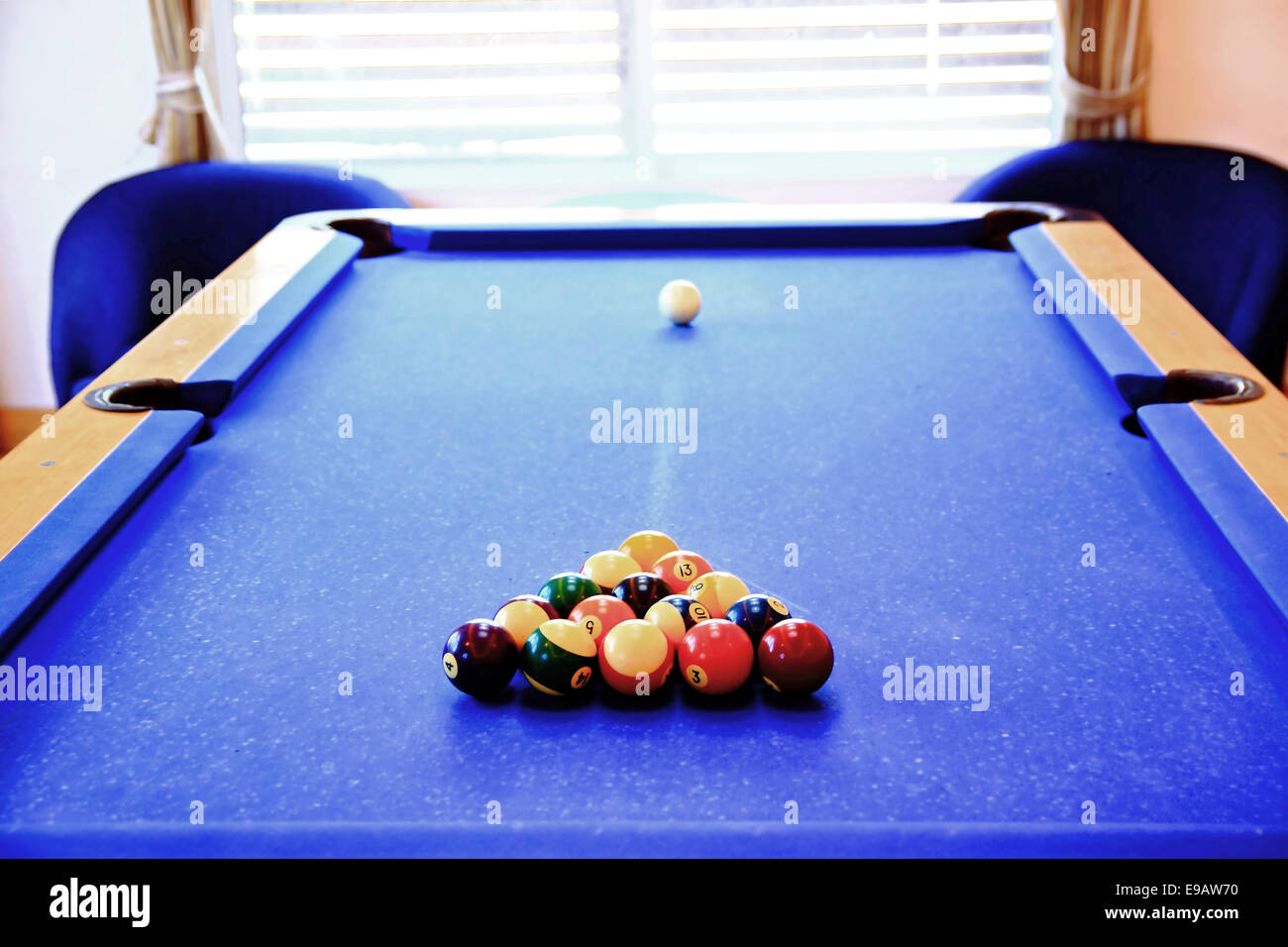 old pool table Stock Photo - Alamy