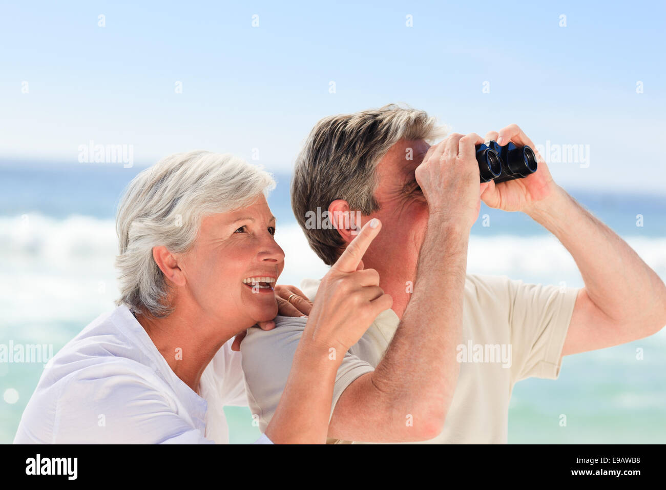 Senior couple bird watching hi-res stock photography and images - Alamy