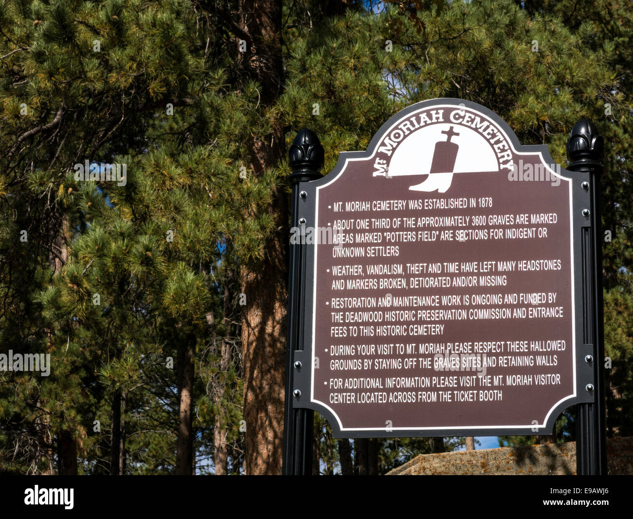 Mount Moriah Cemetery in Deadwood, South Dakota, USA Stock Photo - Alamy