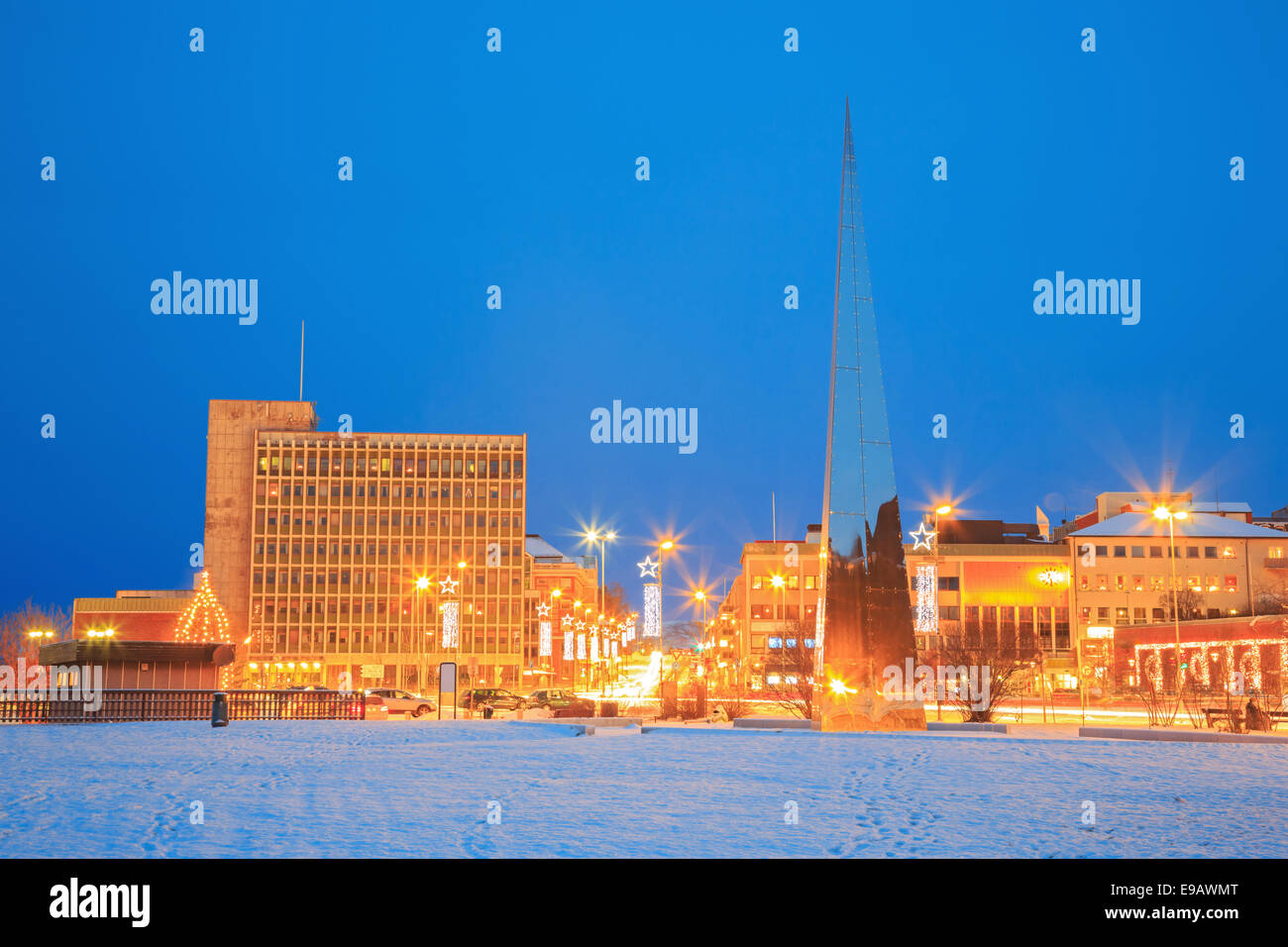 Narvik Town Square Norway Stock Photo - Alamy