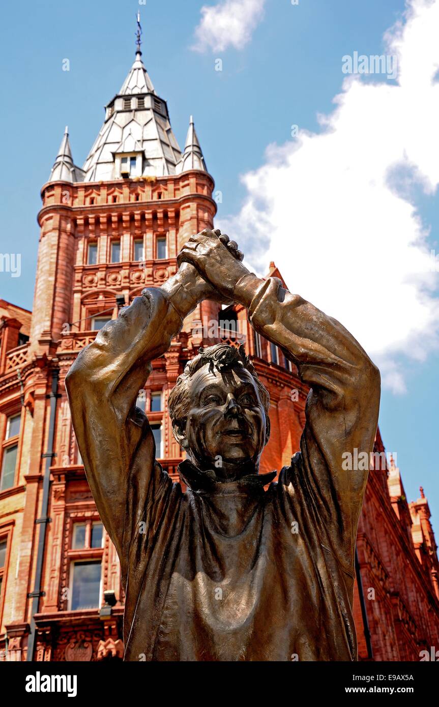 Statue of Brian Clough outside the Old Prudential Building, King Street ...