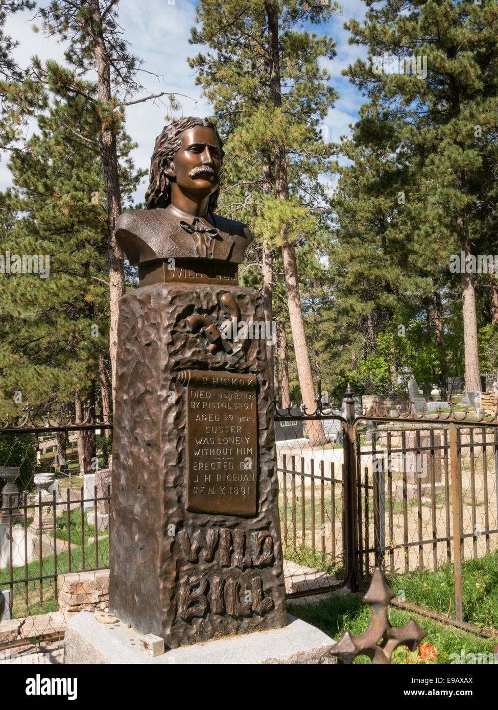 Wild Bill Hickok's Grave, Mount Moriah Cemetery in Deadwood, South ...