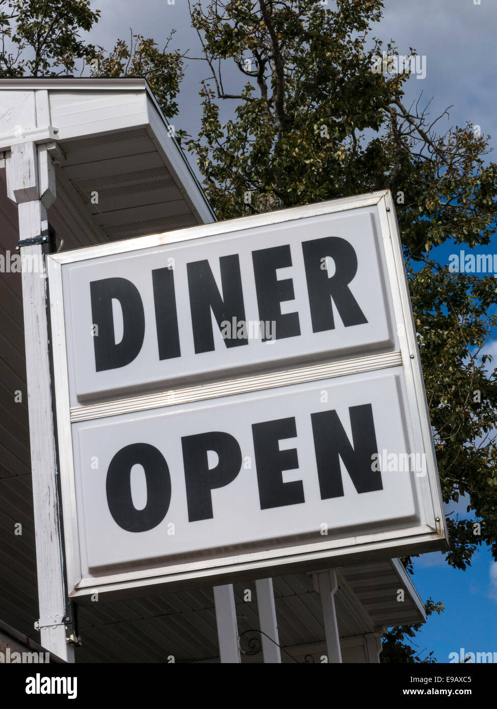 Generic Diner Open Sign Stock Photo - Alamy
