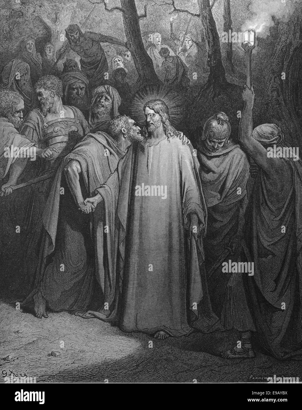 Illustrated Bible. New Testament. Gospel of John. The Judas Kiss ...