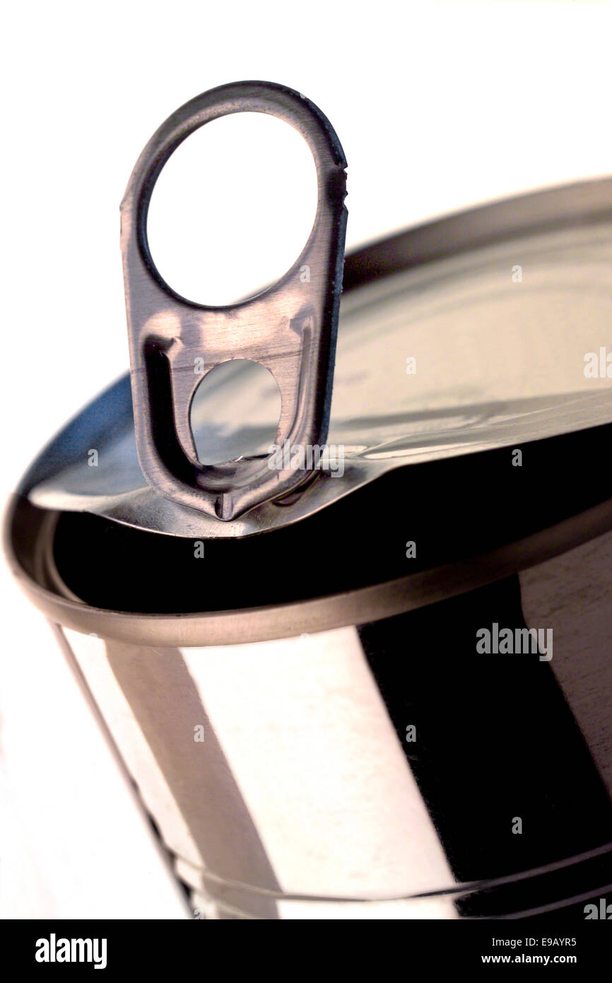 Ring pull of a can Stock Photo - Alamy