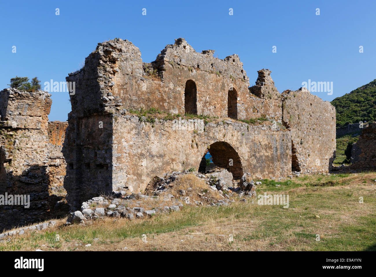 Palaestra, ancient city Anemurium, Anamur, Mersin Province, Rugged ...