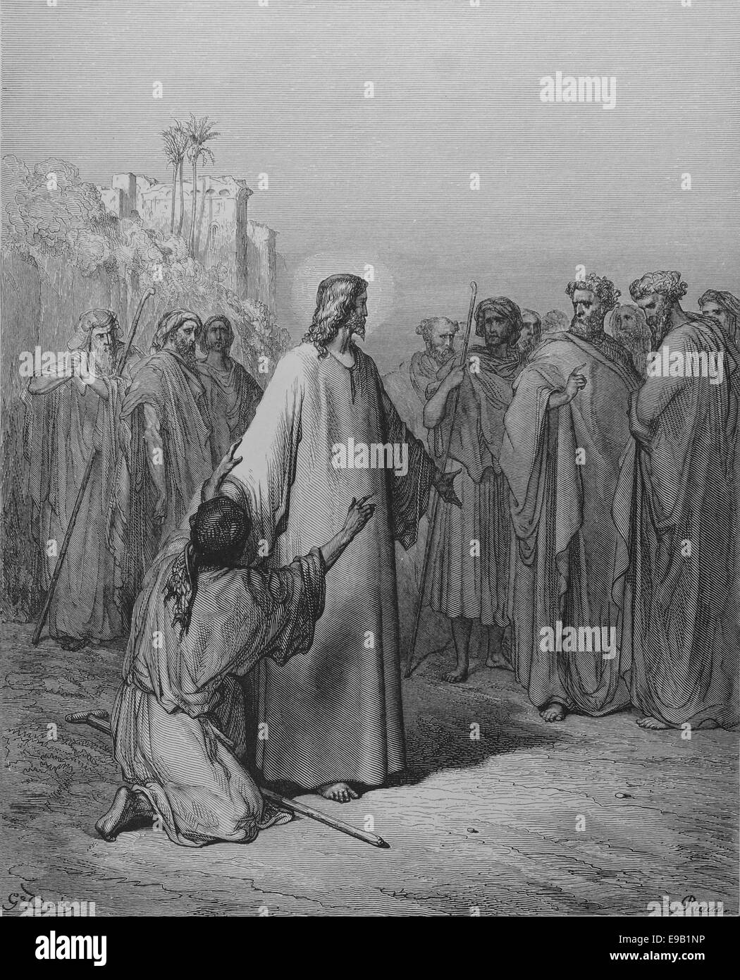 Demon possession illustration Black and White Stock Photos & Images - Alamy