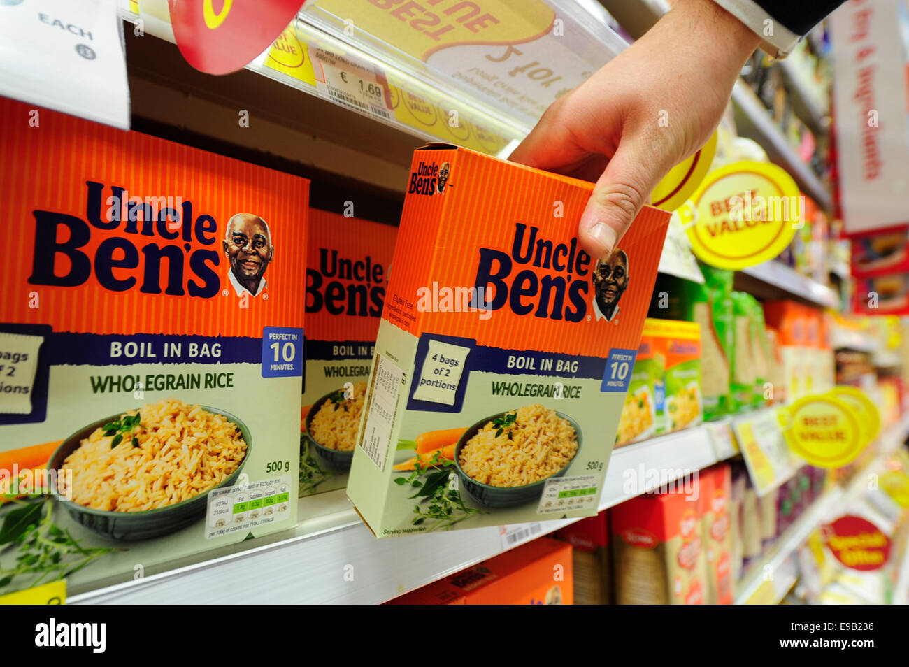 uncle bens product been taken from the shelf (Newscast)(Model Released ...