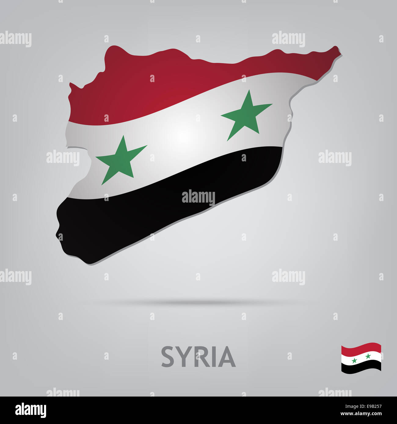 Syria 3d map hi-res stock photography and images - Alamy