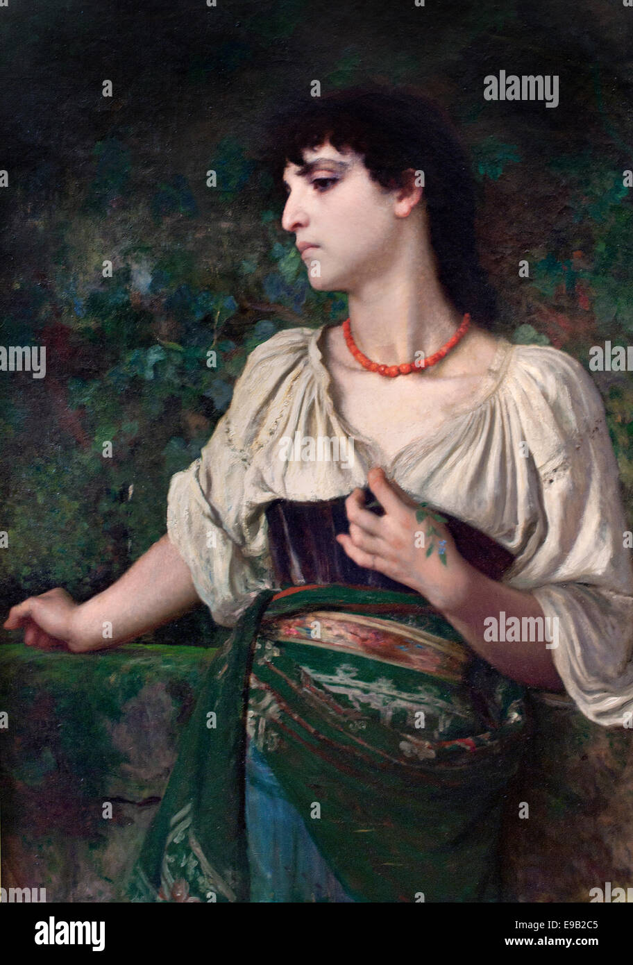 Bibiana by Ernest Hebert 1817-1908 France French Stock Photo - Alamy