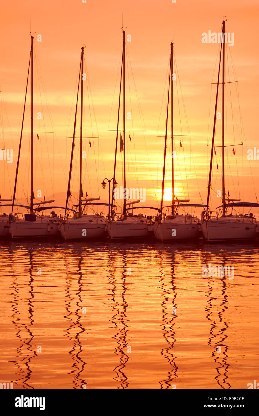 Rafted yachts hi-res stock photography and images - Alamy