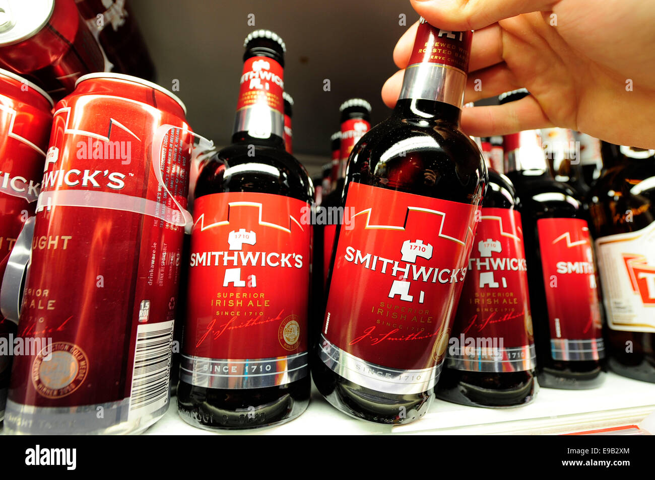 Smithwick's bottle been taken from the shelf (Newscast)(Model Released ...