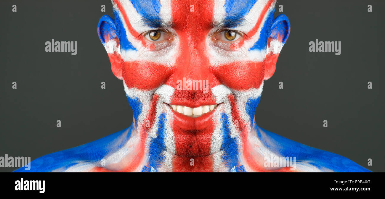 Face paint and british flag hi-res stock photography and images - Alamy