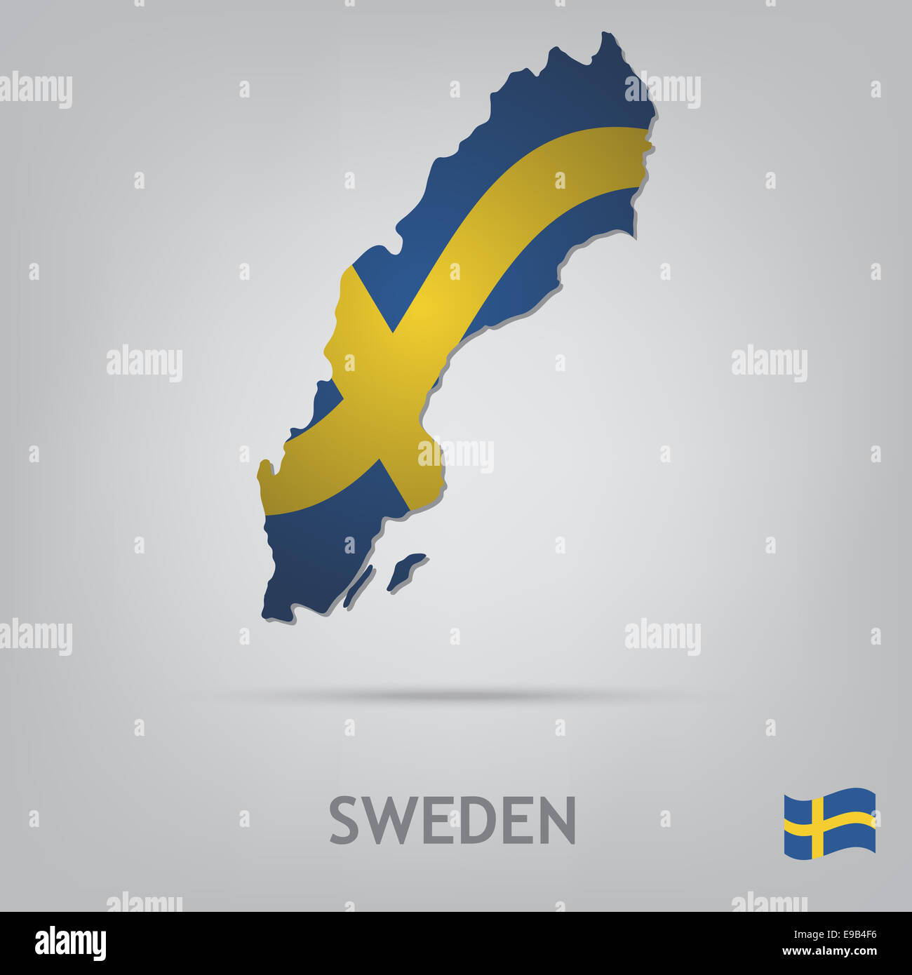 Sweden map template hi-res stock photography and images - Alamy