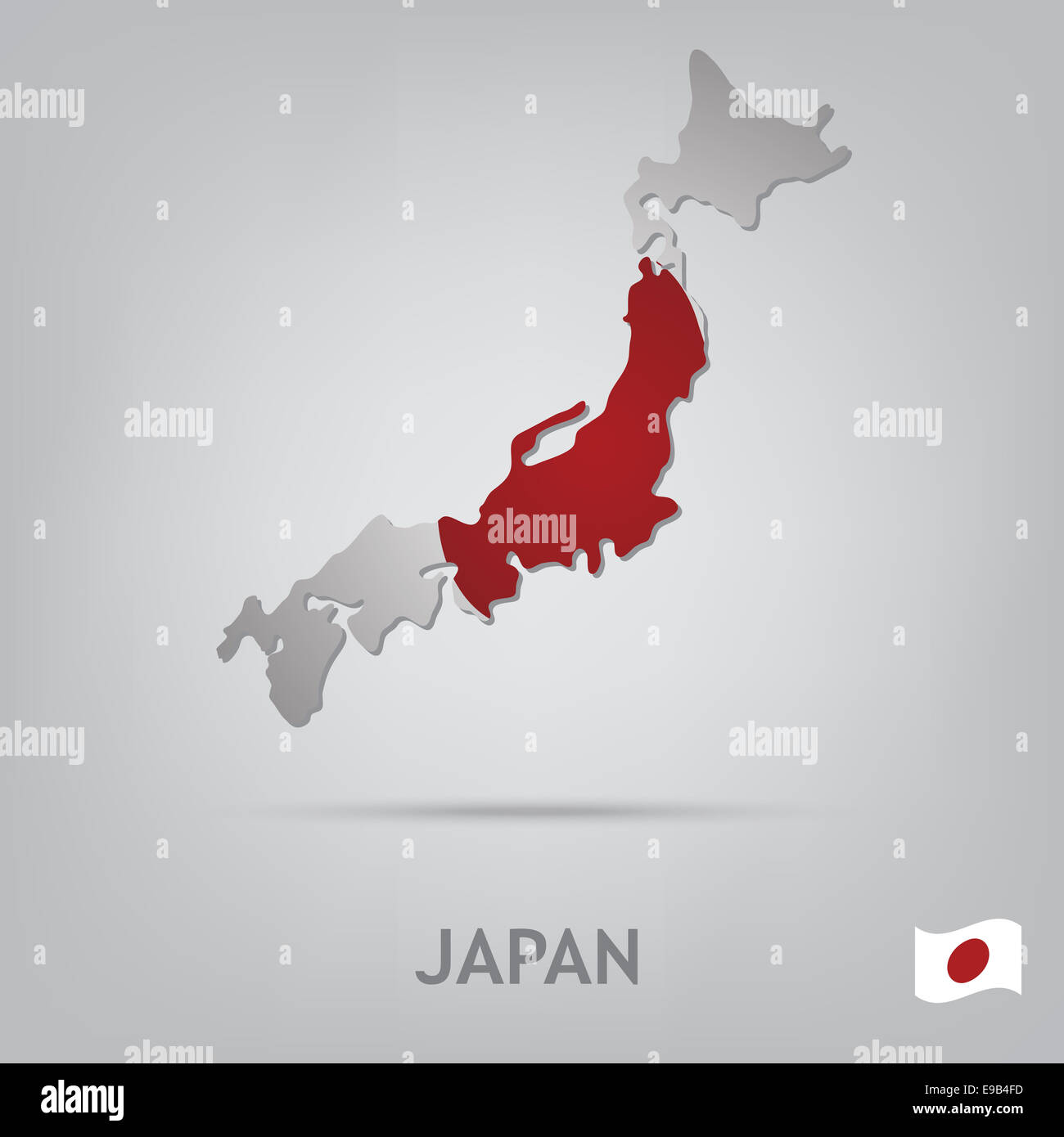Japan Political Map Stock Photos & Japan Political Map Stock Images - Alamy