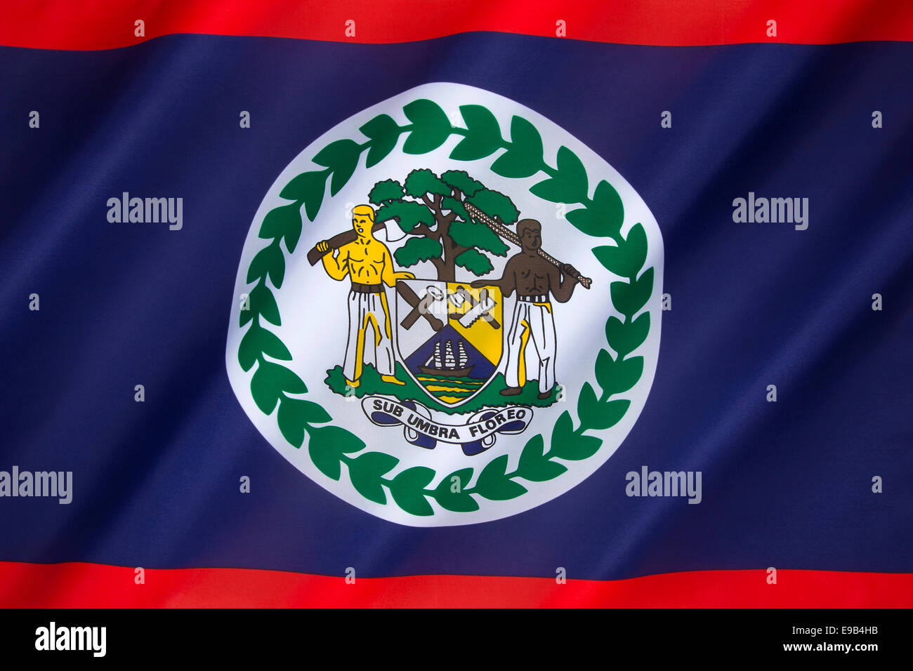 Flag of Belize Stock Photo - Alamy