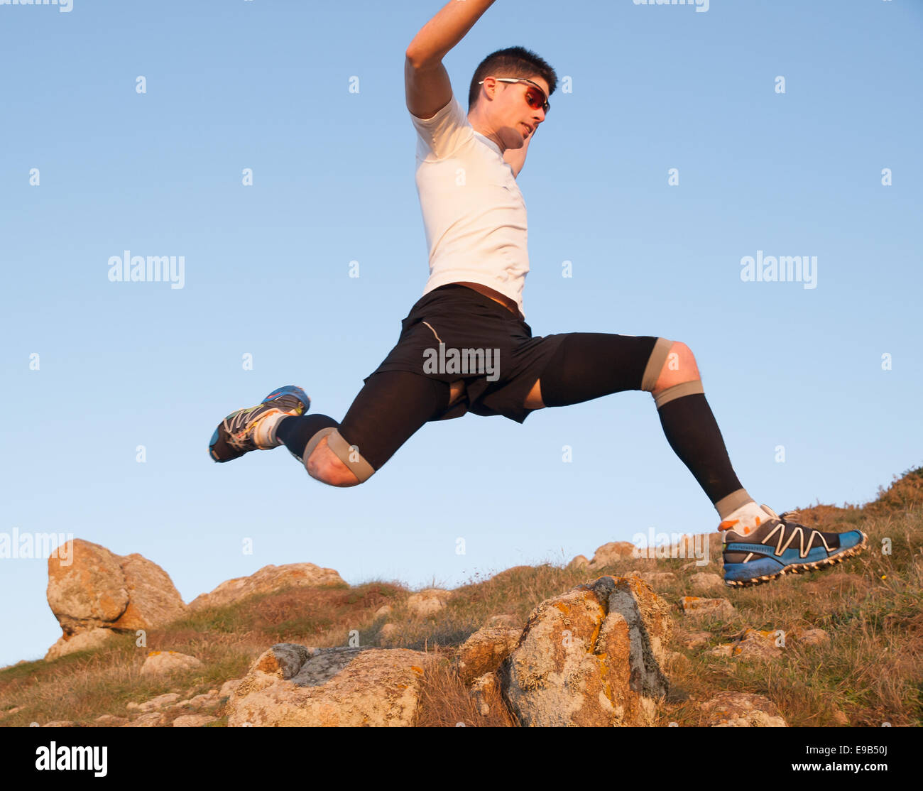 Man practicing running hi-res stock photography and images - Alamy